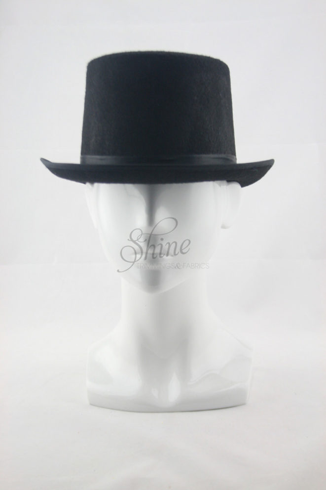 Top Hat Black Permafelt | Shine Trimmings & Fabrics