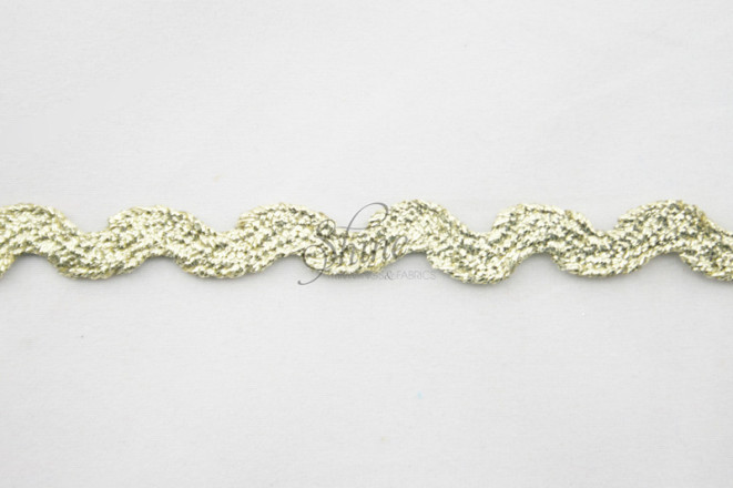 Ric Rac Antique Gold Lurex – Shine Trimmings & Fabrics