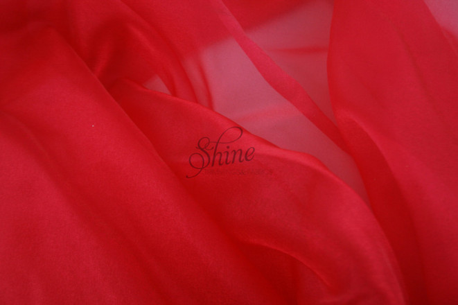 Crystal Organza Red – Shine Trimmings & Fabrics