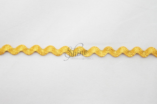 Ric Rac Metallic Gold – Shine Trimmings & Fabrics