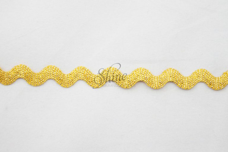 Ric Rac Metallic Gold – Shine Trimmings & Fabrics