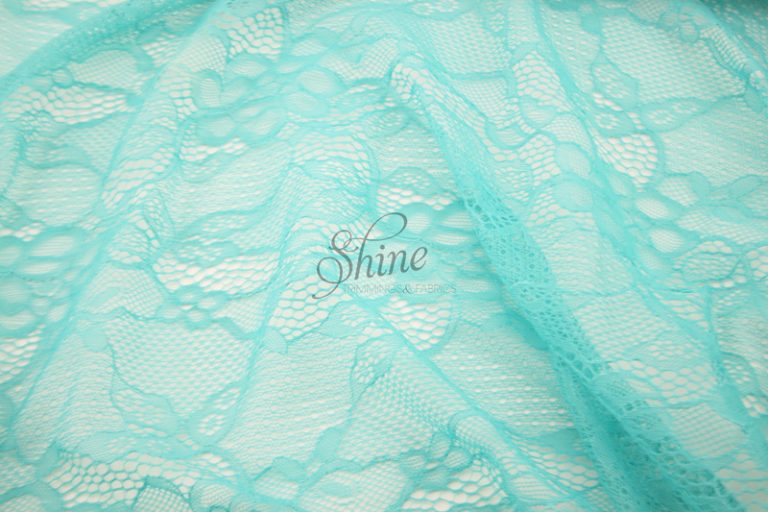 Stretch Lace Turquoise – Shine Trimmings & Fabrics