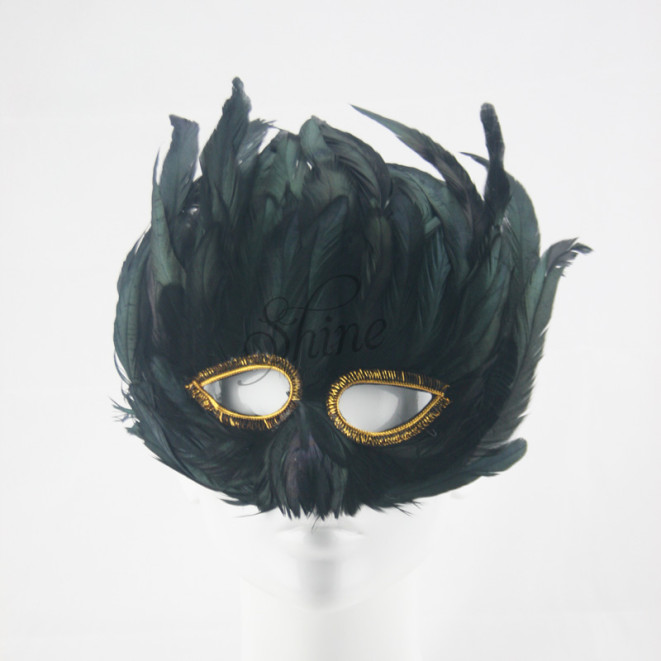 Oil Slick Feather Mask – Shine Trimmings & Fabrics