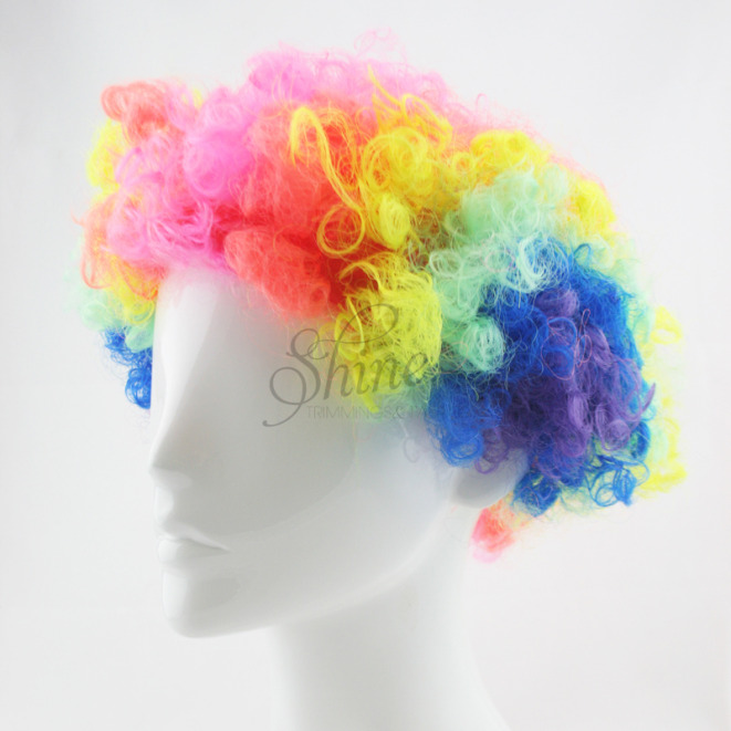 Clown Rainbow Wig – Shine Trimmings & Fabrics