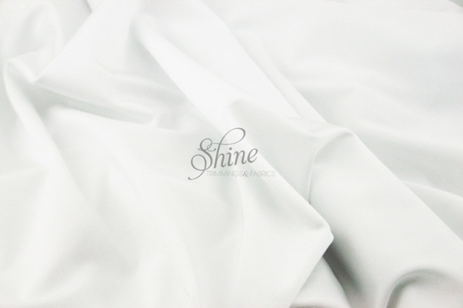 Bianco (White) Shiny Linel – Shine Trimmings & Fabrics