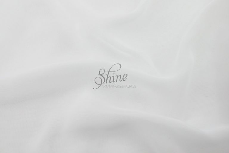 Chiffon Bianco (White) – Shine Trimmings & Fabrics
