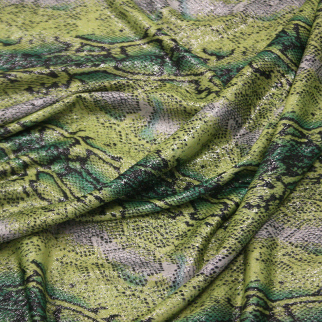 Snakeskin Print Jersey Green – Shine Trimmings & Fabrics