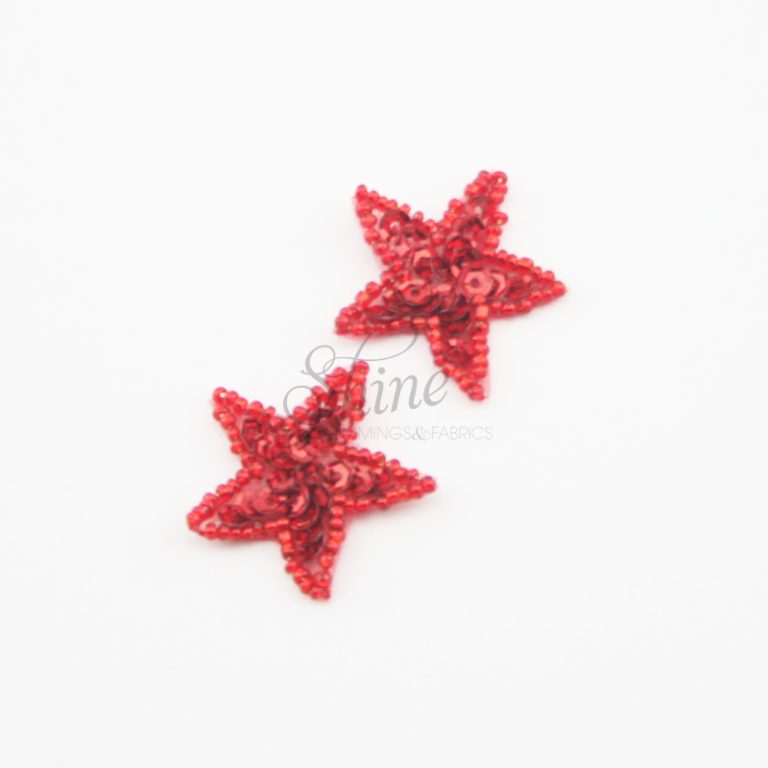 Star Sequin Motif 33587 – Mini Red Sparkle | Shine Trimmings & Fabrics
