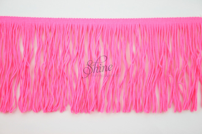 Looped Fringe 6″ Fluro Pink – Shine Trimmings & Fabrics