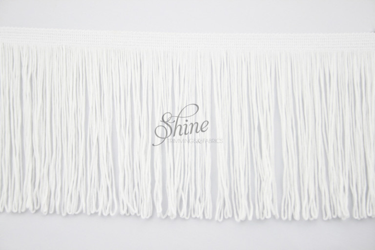 Looped Fringe 6″ White | Shine Trimmings & Fabrics