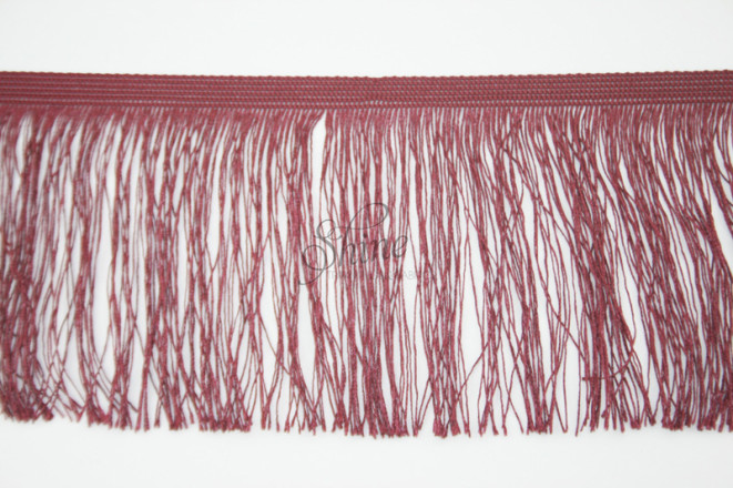 Sash Fringe 12″ Burgundy – Shine Trimmings & Fabrics