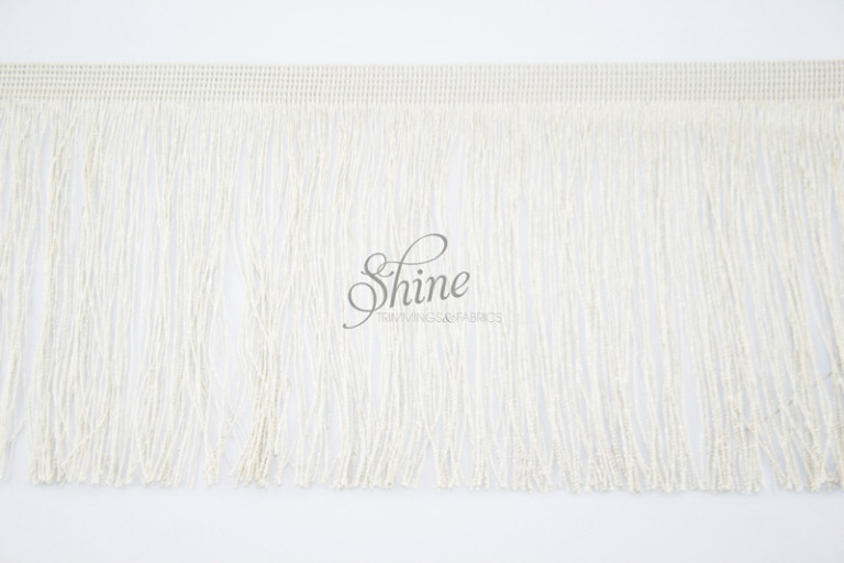 Sash Fringe 6″ Ivory | Shine Trimmings & Fabrics