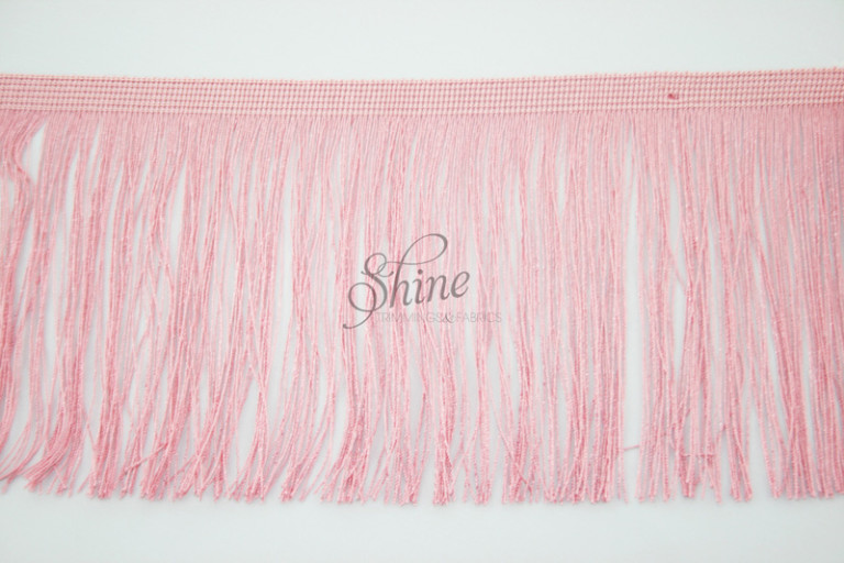 Sash Fringe 12″ Light Pink – Shine Trimmings & Fabrics