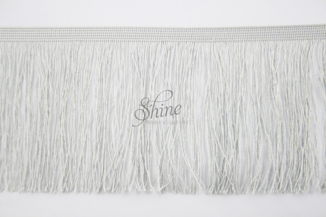 Sash Fringe 6″ Silver Grey – Shine Trimmings & Fabrics