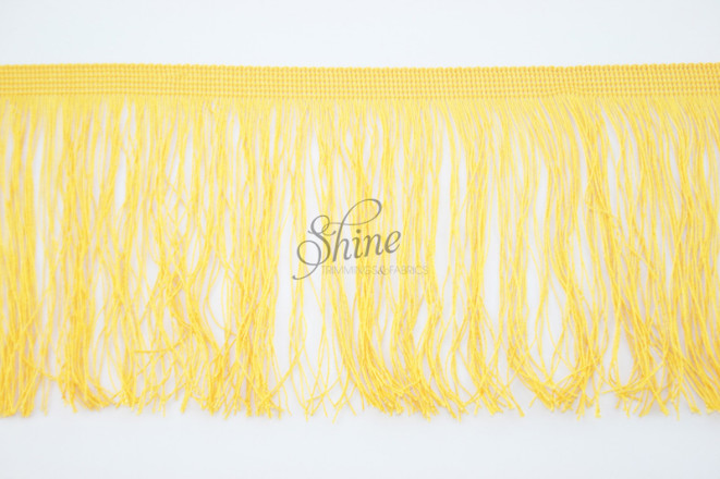 Sash Fringe 12″ Yellow | Shine Trimmings & Fabrics