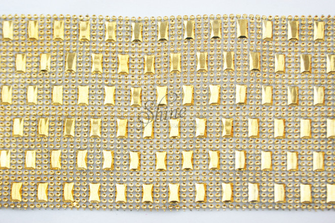 Mesh Plastic Trim w/Rectangles Gold – Shine Trimmings & Fabrics