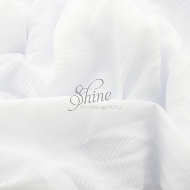 Stretch Mesh – White – Shine Trimmings & Fabrics