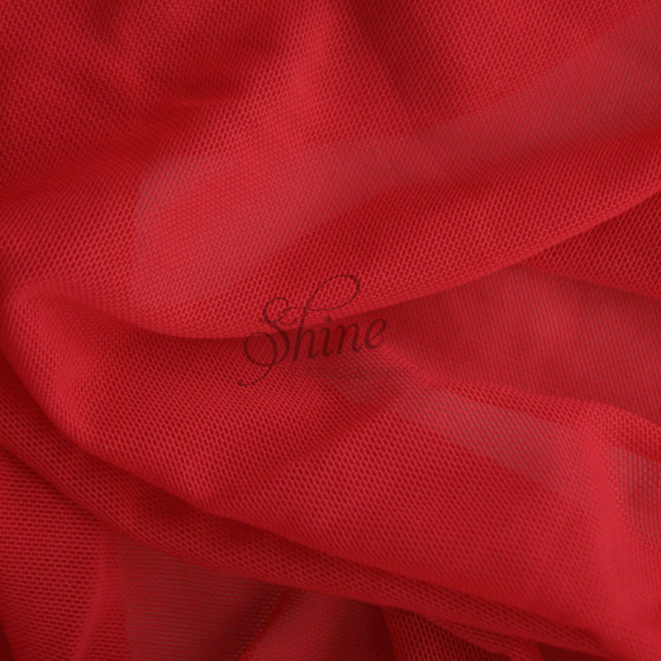 Stretch Mesh – Red – Shine Trimmings & Fabrics