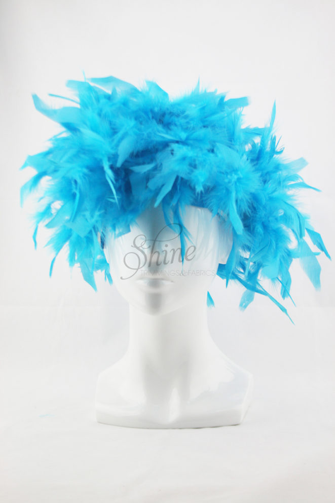 Feather Wig Aqua | Shine Trimmings & Fabrics