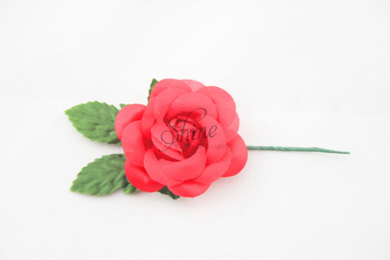 Small Rosette with Wire Stem Red – Shine Trimmings & Fabrics