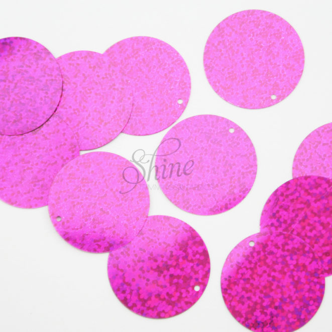 Flat Sequin 30mm (hole top) Cerise Pink Sparkle – Shine Trimmings & Fabrics