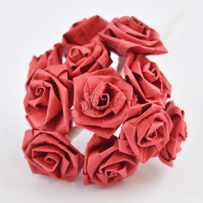 Bunch of Large Paper Ribbon Roses Watermelon – Shine Trimmings & Fabrics