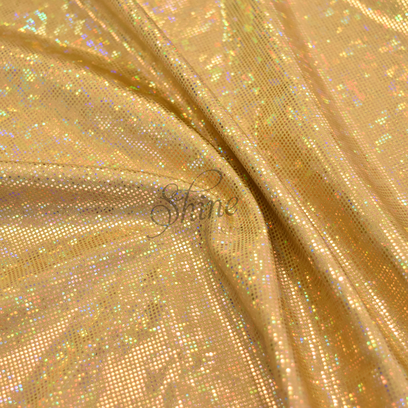 Shattered Glass Stretch Spandex Gold | Shine Trimmings & Fabrics