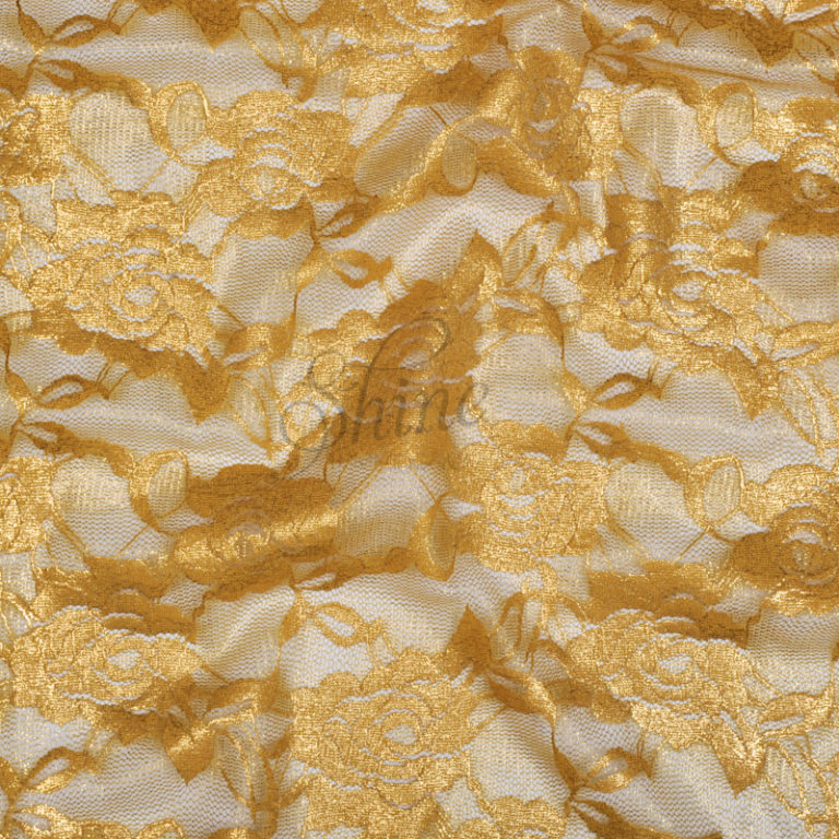 Valentina Foil Stretch Lace Gold – Shine Trimmings & Fabrics