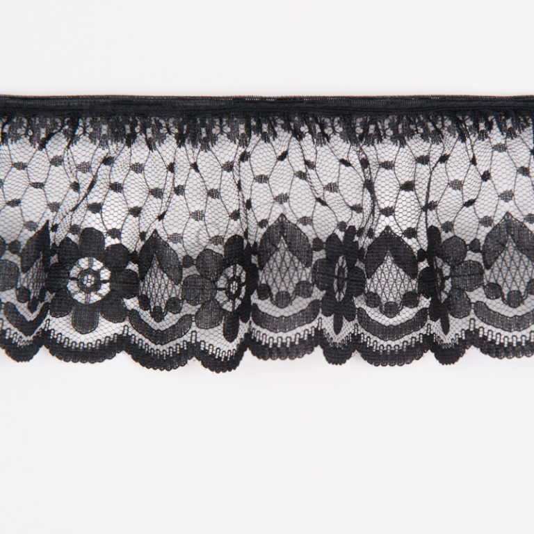 Gathered Nylon Lace Trimming 2231 Black – Shine Trimmings & Fabrics