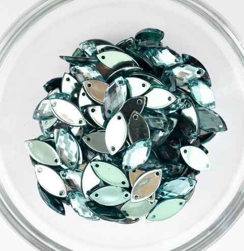 Plastic Jade Sew On Stones Eye 7x15mm | Shine Trimmings & Fabrics