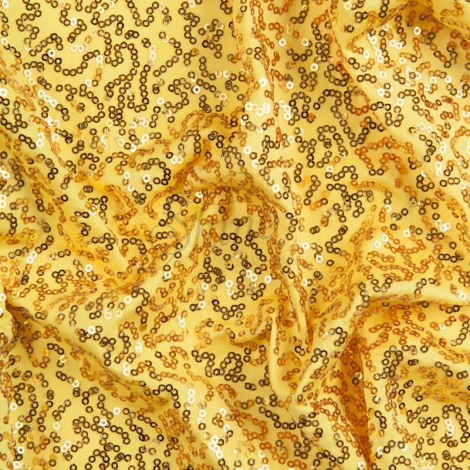 Broadway Sequin Fabric – Yellow-Gold Metallic Sequin – Shine Trimmings ...