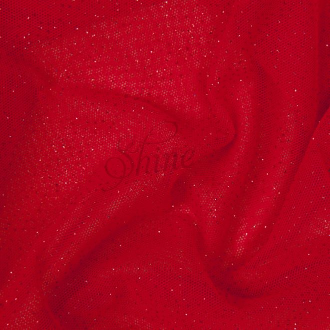 Glitter Stretch Mesh – Red/Red – Shine Trimmings & Fabrics