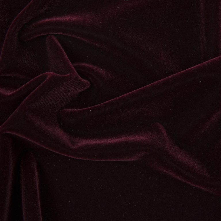 Lush Stretch Velvet – Burgundy – Shine Trimmings & Fabrics