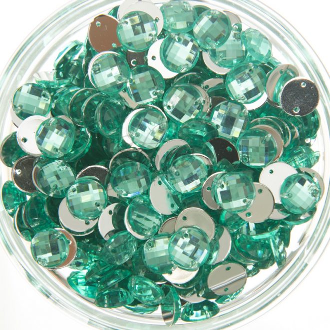 Plastic Mint Sew On Stones Round 10mm – Shine Trimmings & Fabrics