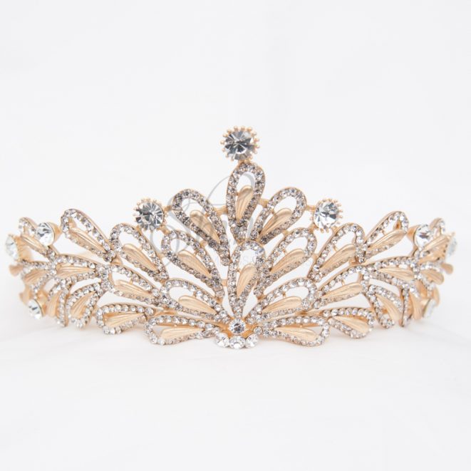 Celebration Diamante Tiara – Gold – Shine Trimmings & Fabrics