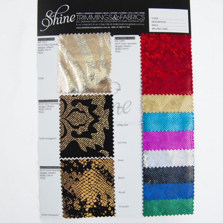 Specialty Sequin Fabric Sample Cards | Shine Trimmings & Fabrics