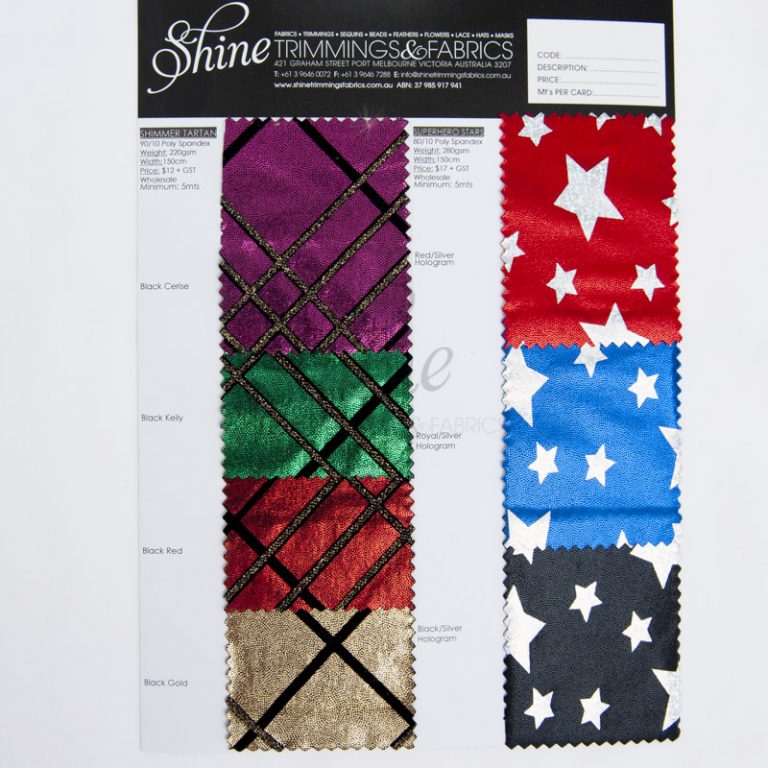 Specialty Sequin Fabric Sample Cards | Shine Trimmings & Fabrics