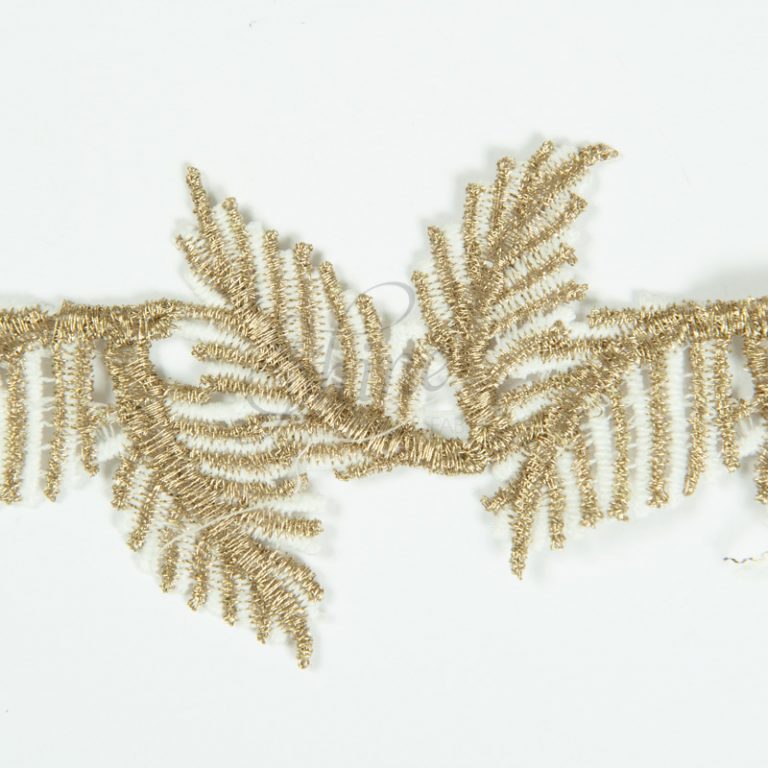 Gold Metallic/White Leaf Vine Trim – Shine Trimmings & Fabrics