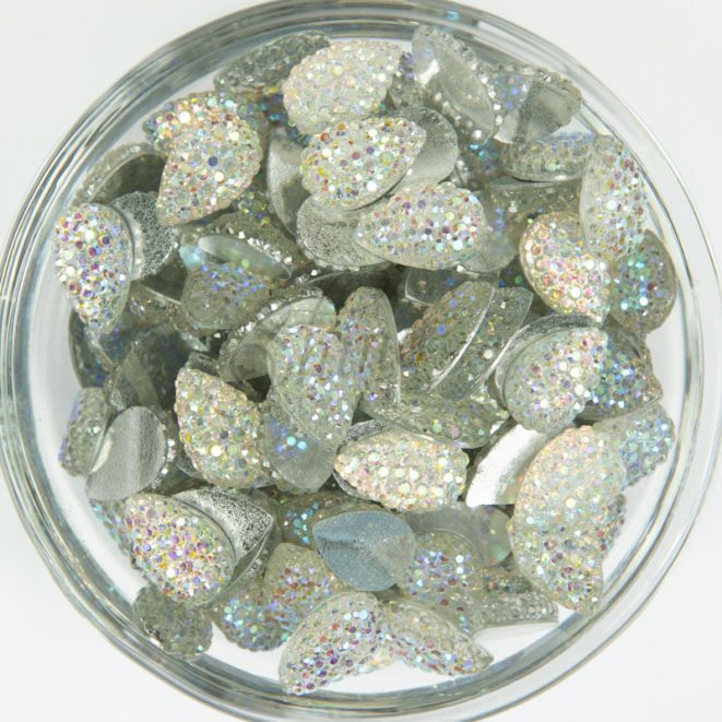Plastic Glitter Crystal AB Stones Teardrop 8x13mm | Shine Trimmings ...