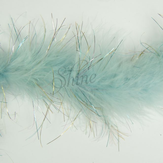 Marabou Trimming Rainbow Tinsel – Baby Blue – Shine Trimmings & Fabrics
