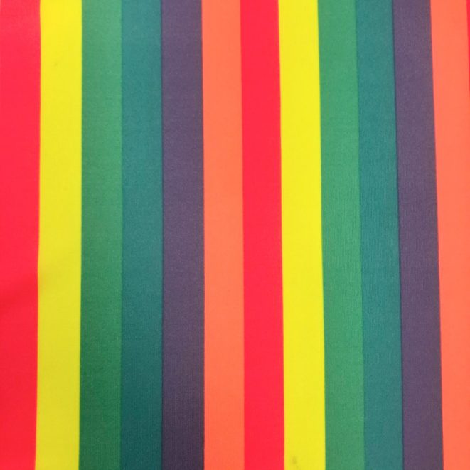 Rainbow Stripe Stretch Spandex – Shine Trimmings & Fabrics