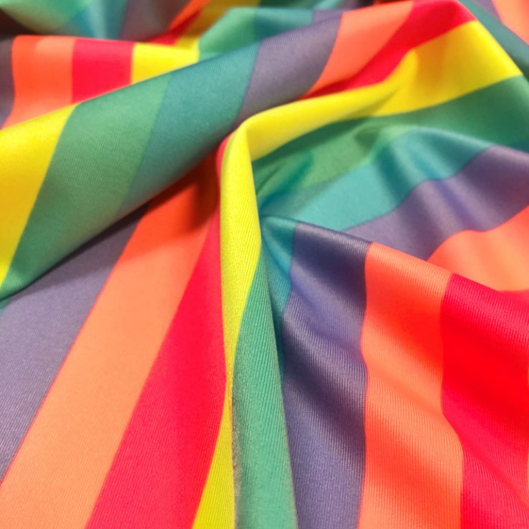 Rainbow Stripe Stretch Spandex – Shine Trimmings & Fabrics