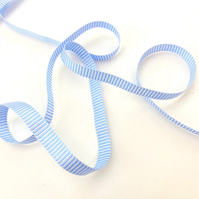 Pinstripe Blue/White Stripe Ribbon – Shine Trimmings & Fabrics