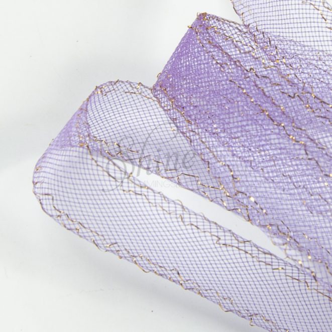 Flat Crinoline with Metallic Edge 20mm Purple/Gold – Shine Trimmings ...