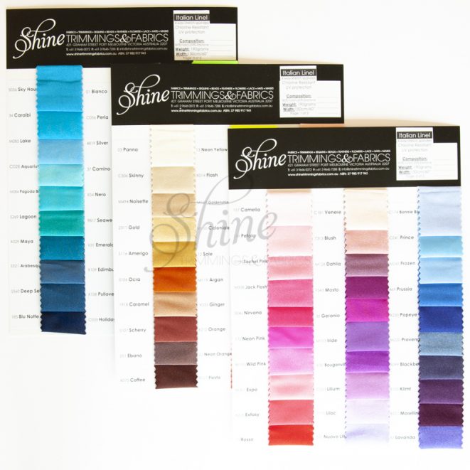 Stretch Fringe Sample Cards | Shine Trimmings & Fabrics