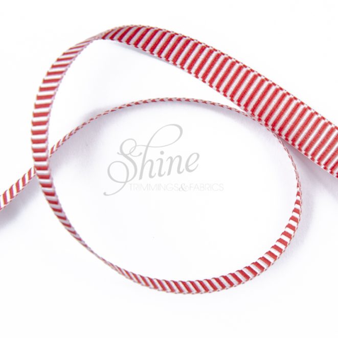 Pinstripe Red/White Stripe Ribbon – Shine Trimmings & Fabrics