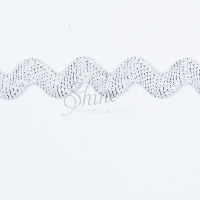 Ric Rac Metallic Silver White – Shine Trimmings & Fabrics