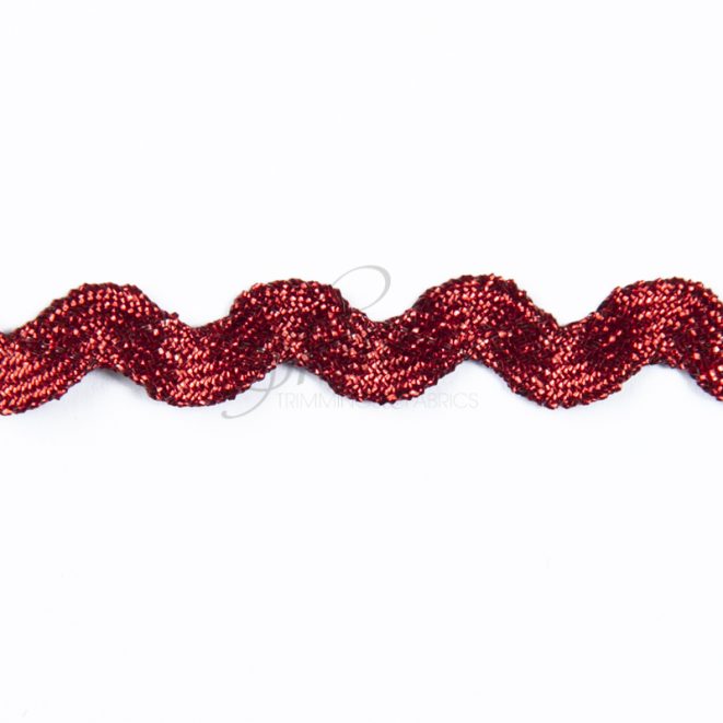 Ric Rac 5mm Metallic Red – Shine Trimmings & Fabrics