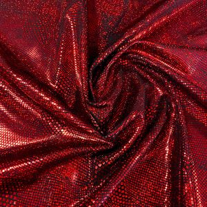 Retro Shimmer Spandex Red Hologram – Shine Trimmings & Fabrics