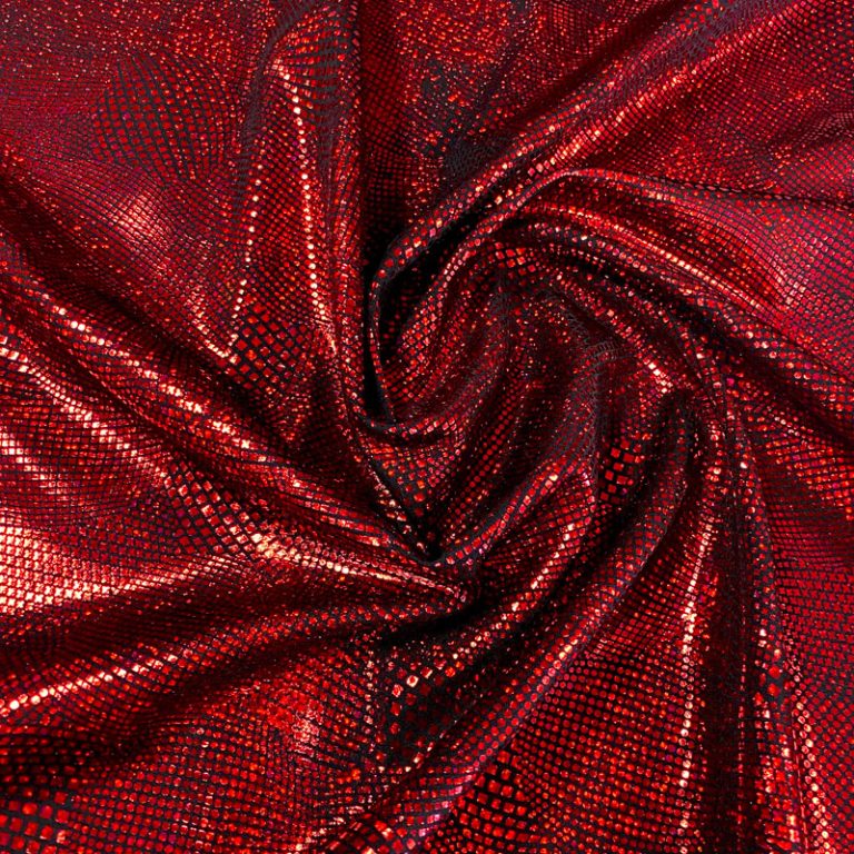 Retro Shimmer Spandex Red Hologram – Shine Trimmings & Fabrics